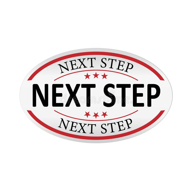 Next Step. Vector Flat Illustration on White Background. Stock Vector ...