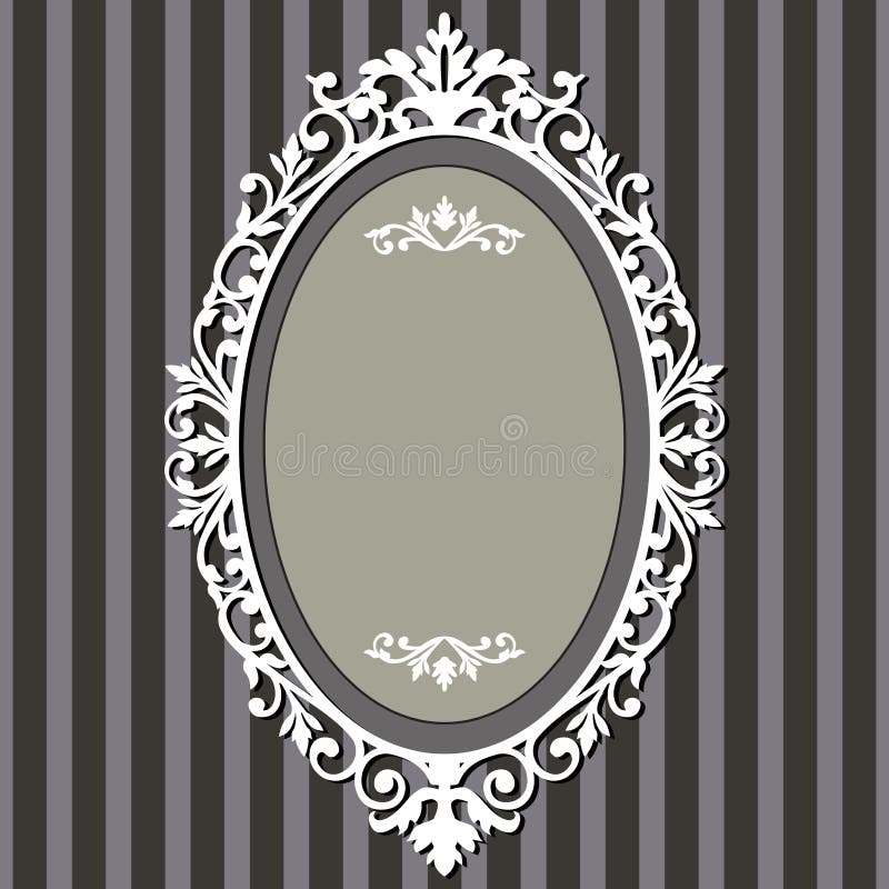 Oval vintage frame stock vector. Illustration of retro - 19065299