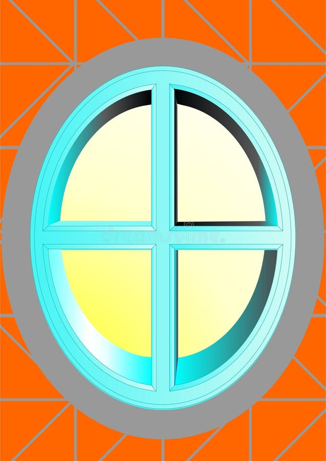 Oval window. stock vector. Illustration of form, frame - 15941910