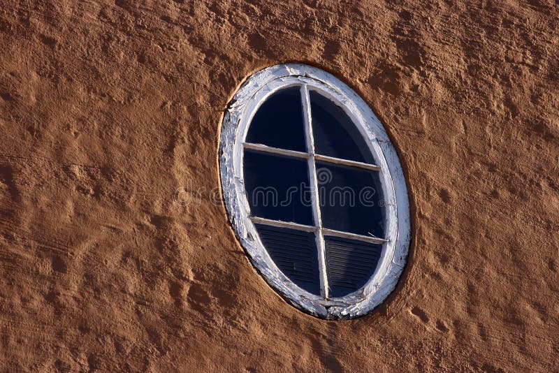 Oval window in brick wall stock image. Image of space - 5263393