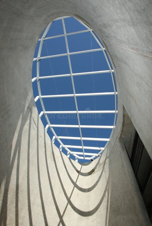 Oval Window Frame in Reinforced Concrete Construction Stock Photo ...