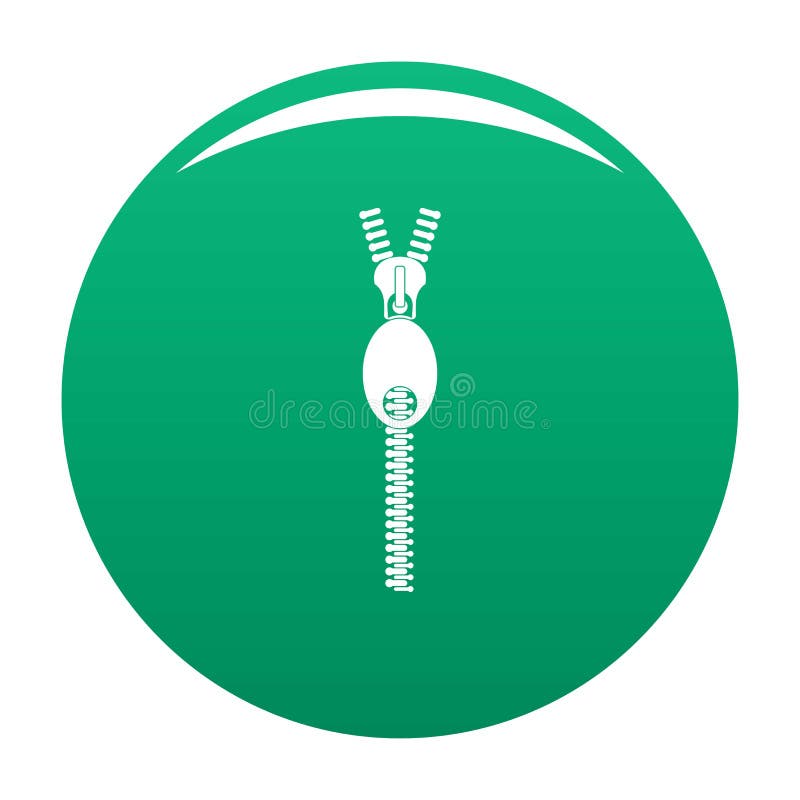 Oval zip icon vector green stock vector. Illustration of unzip - 131644584