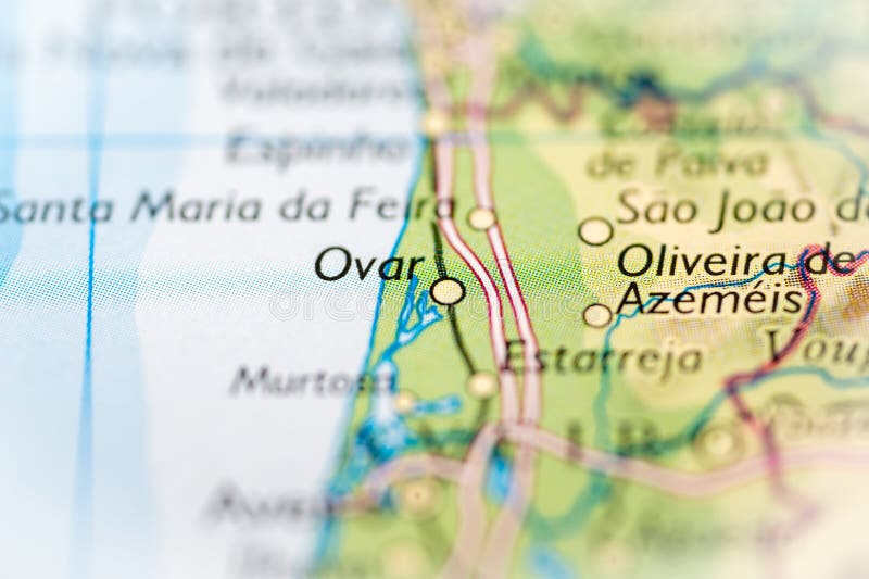 Ovar, Portugal Highlighted on a World Map Stock Photo - Image of cities ...