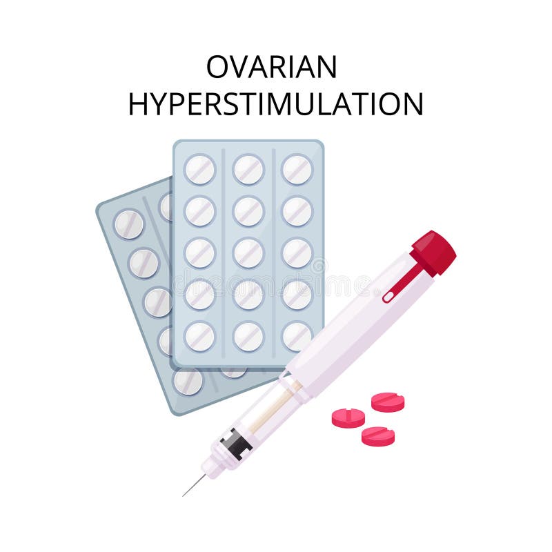 Ovarian Hyperstimulation Flat Composition Stock Vector - Illustration ...