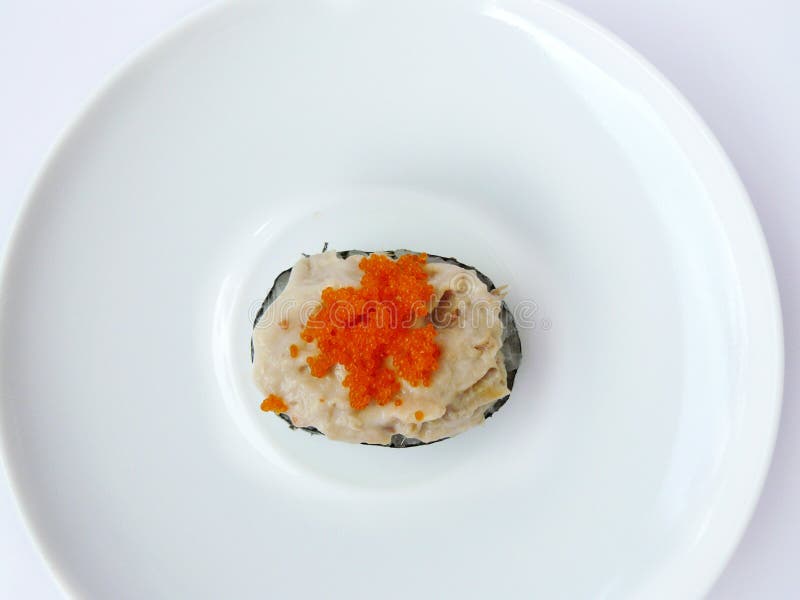 Ovas Da Salada De Atum Do Sushi E Dos Peixes De Voo Foto de Stock ...