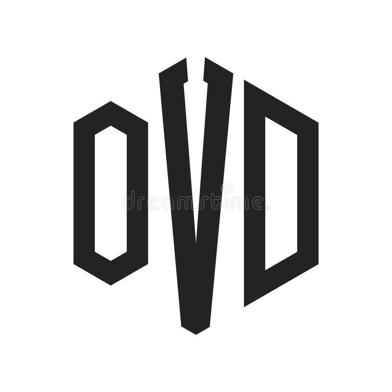 OVD Logo Design. Initial Letter OVD Monogram Logo Using Hexagon Shape ...