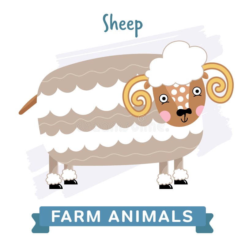 Ovejas, vector ilustración del vector. Ilustración de vector - 66715608