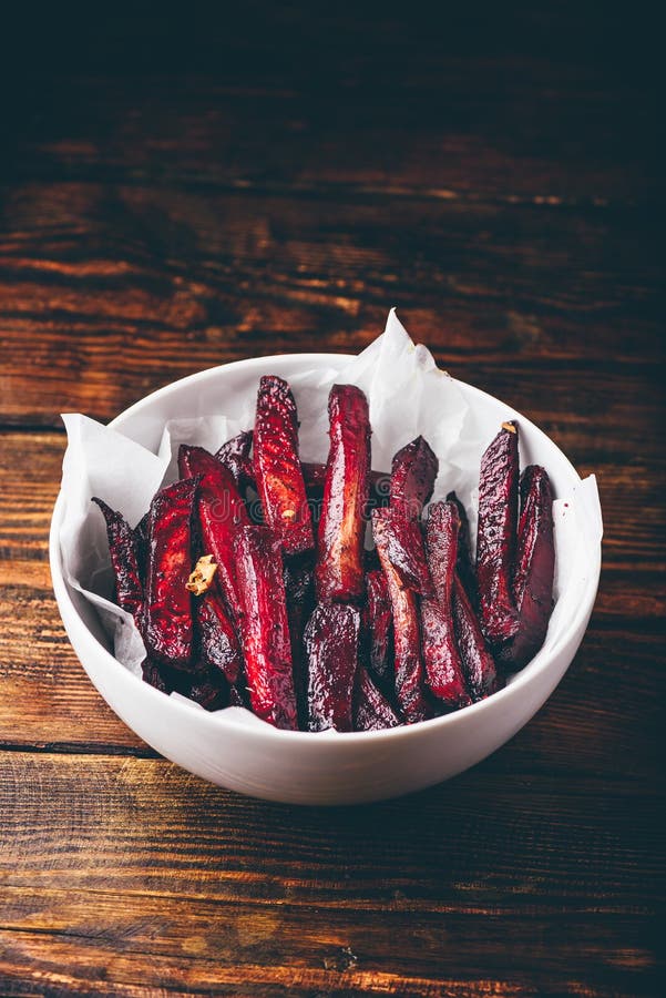 Oven Baked Beet Fries in Bowl Stock Image - Image of delicious, diet ...