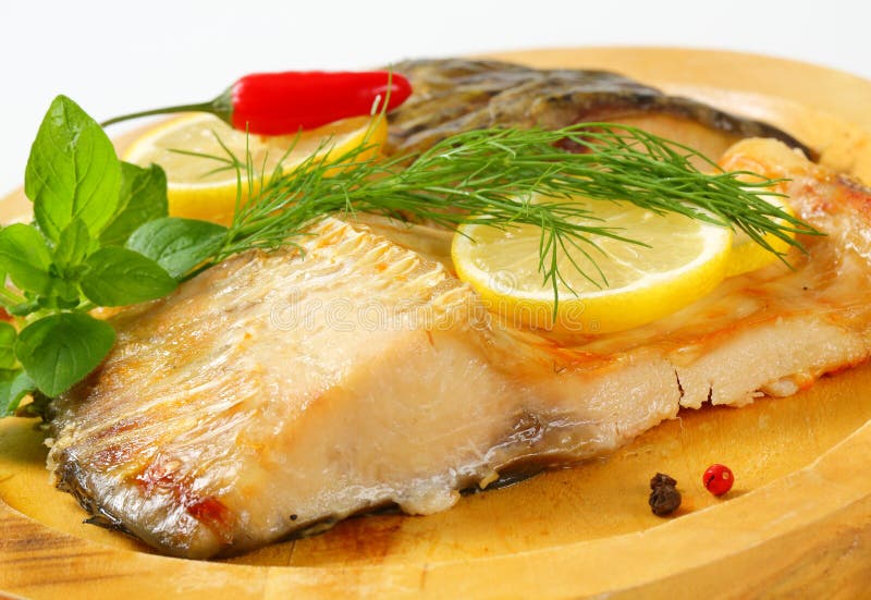 Oven baked carp fillet stock image. Image of carp, closeup - 56645117