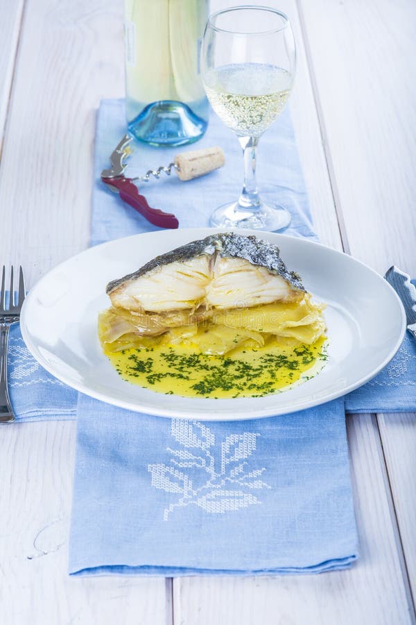 Oven Baked Cod Fish with Potatoes Stock Photo - Image of food, meal ...