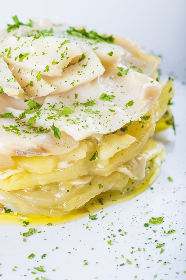 Oven Baked Cod Fish with Potatoes Stock Photo - Image of healthy ...