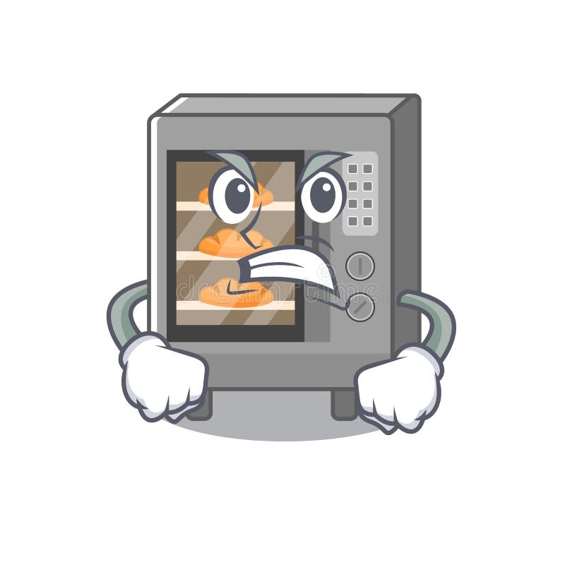 Angry Oven Microwave Character Cartoon Stock Vector - Illustration of ...