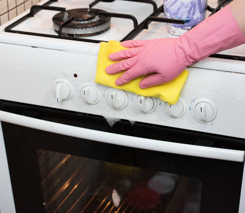 Oven cleaning stock photo. Image of clean, housekeeping - 105584684