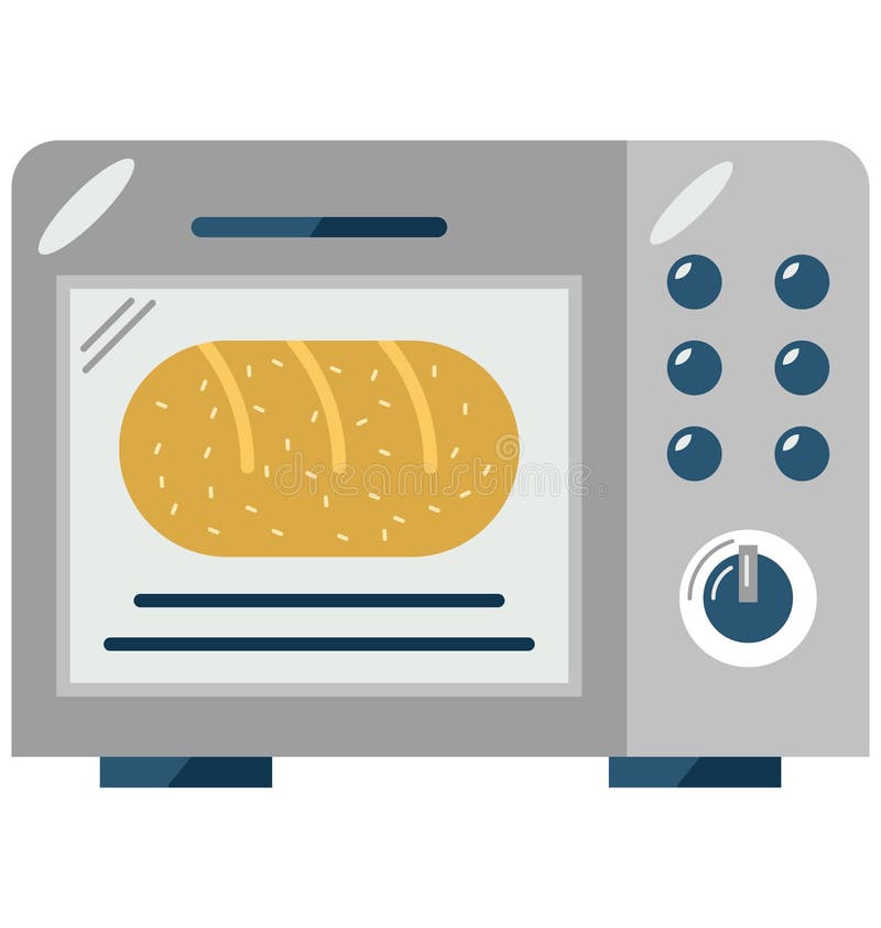 Oven Color Vector Illustration Isolated Fully Editable Stock Vector ...