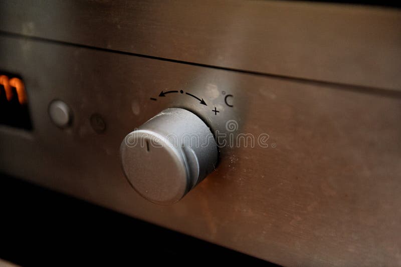 Oven Control Panel, Stove, Handle Twist with Arrows, Shows Degrees ...