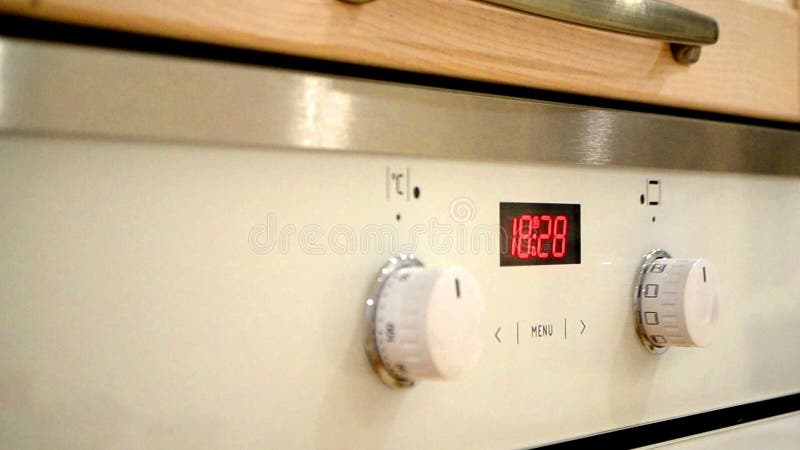 Oven digital clock stock video. Video of board, device - 106223885
