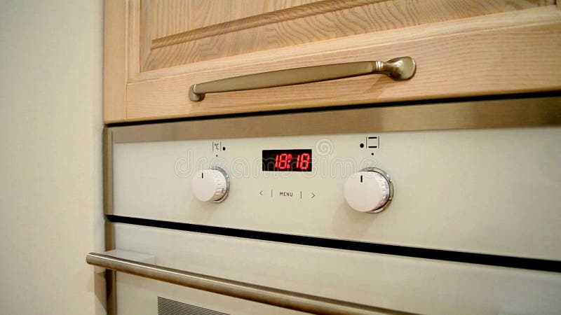 Oven digital clock stock video. Video of board, device - 106223885