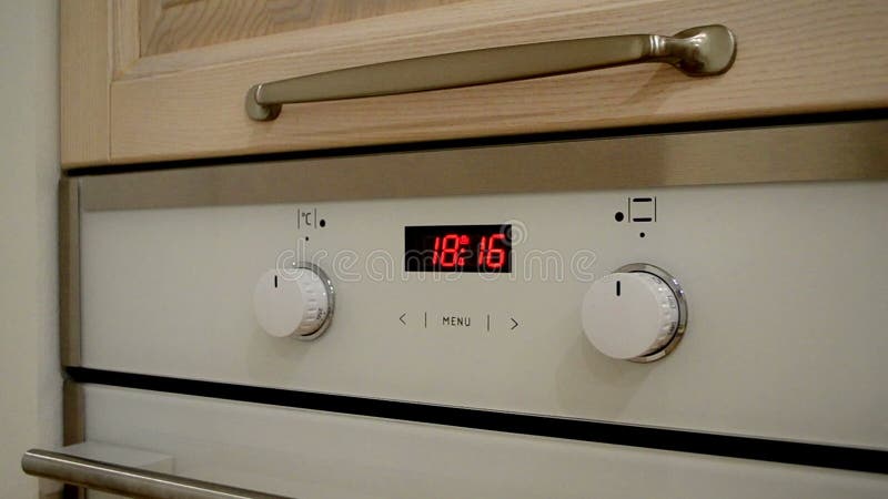 Oven digital clock stock video. Video of board, device - 106223885