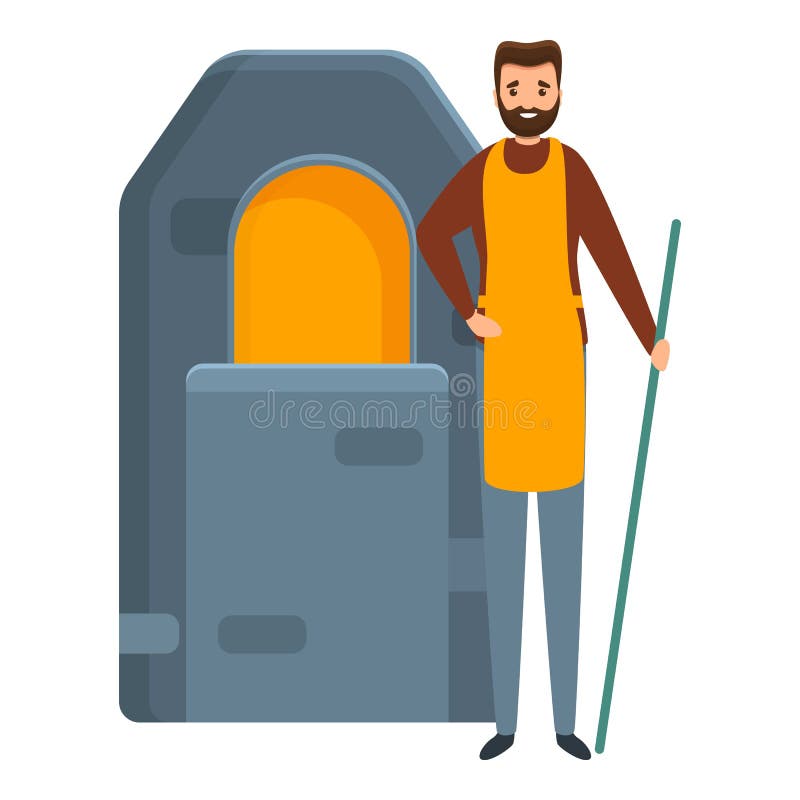 Oven Glass Blower Icon, Cartoon Style Stock Vector - Illustration of ...