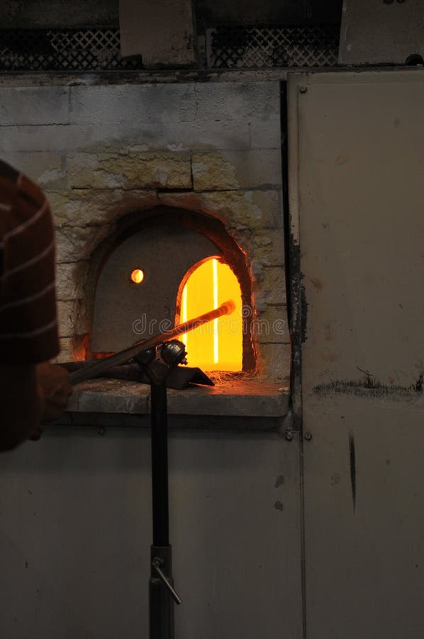 Oven in a Glass Making Factory Stock Photo - Image of glassblower ...