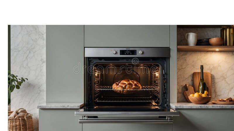 An Oven with Internet Connectivity and Smart Features. Stock ...