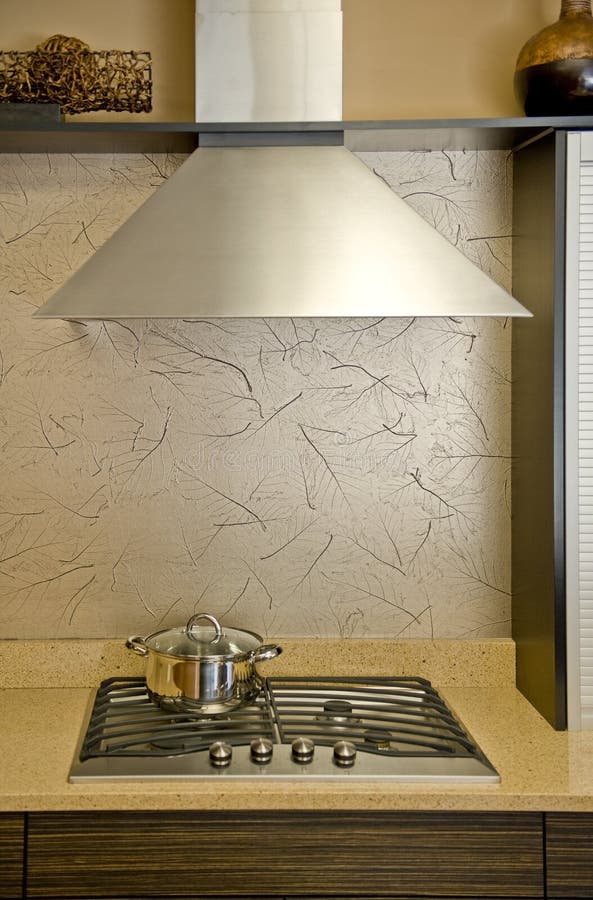 Oven and kitchen fan stock image. Image of cooker, decoration - 4514735