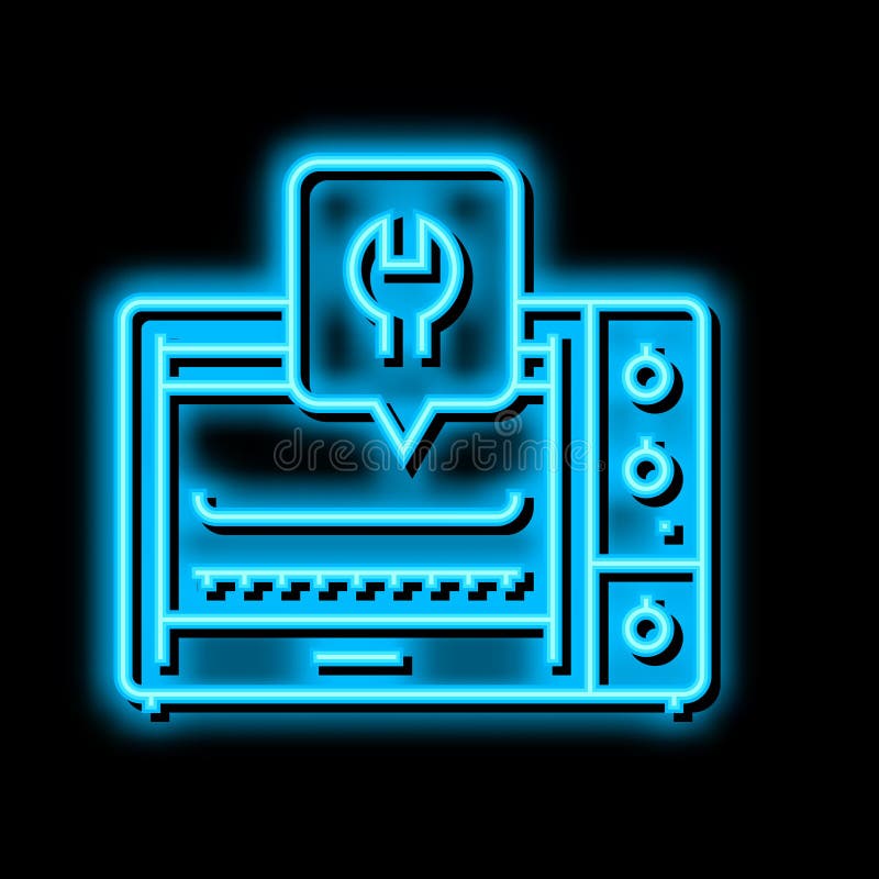 Oven Kitchen Repair Neon Glow Icon Illustration Stock Vector ...