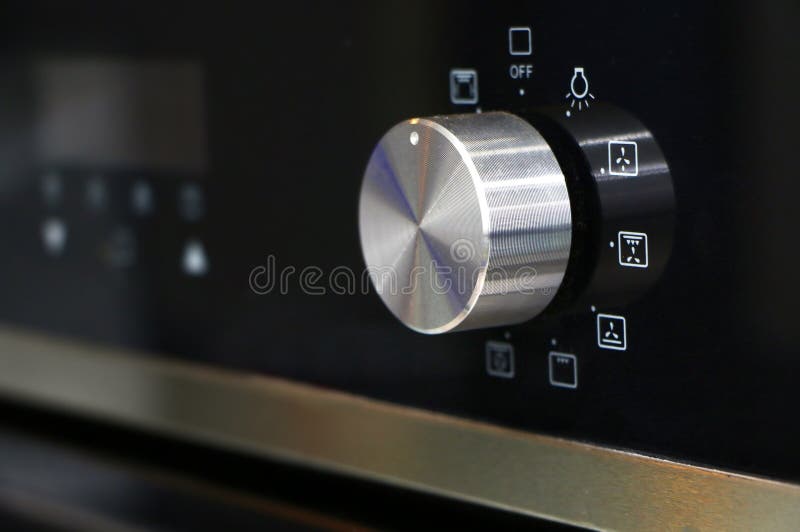 Oven Knob Controller with Multi-function Settings from Side View Stock ...