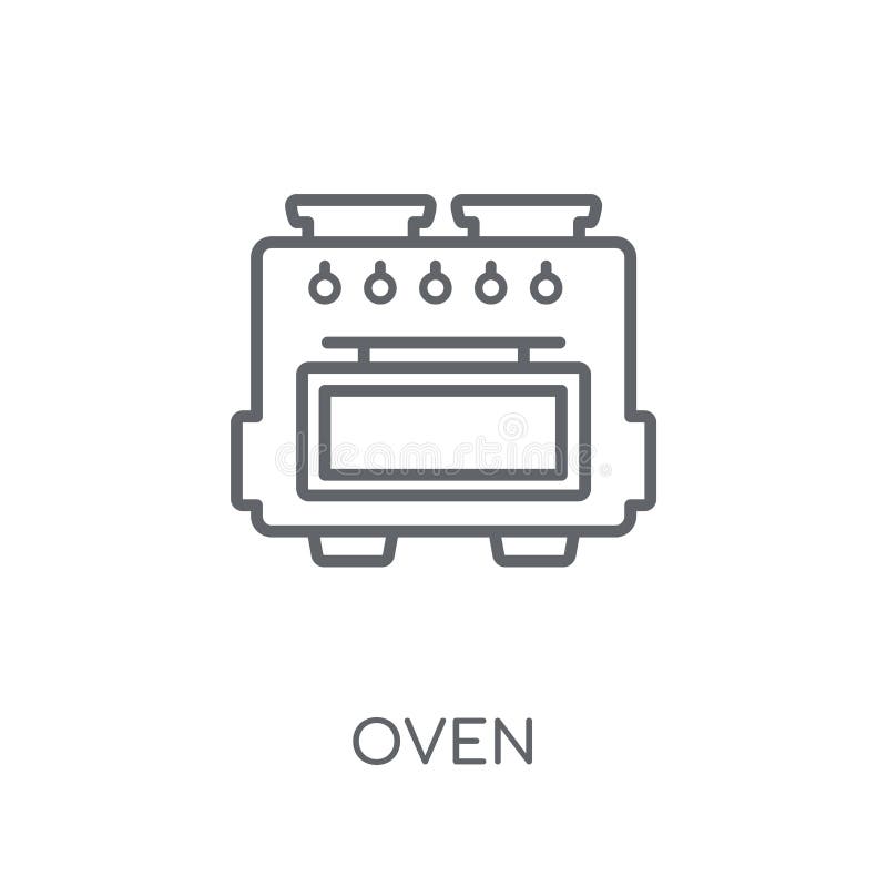 Oven Linear Icon. Modern Outline Oven Logo Concept on White Back Stock ...