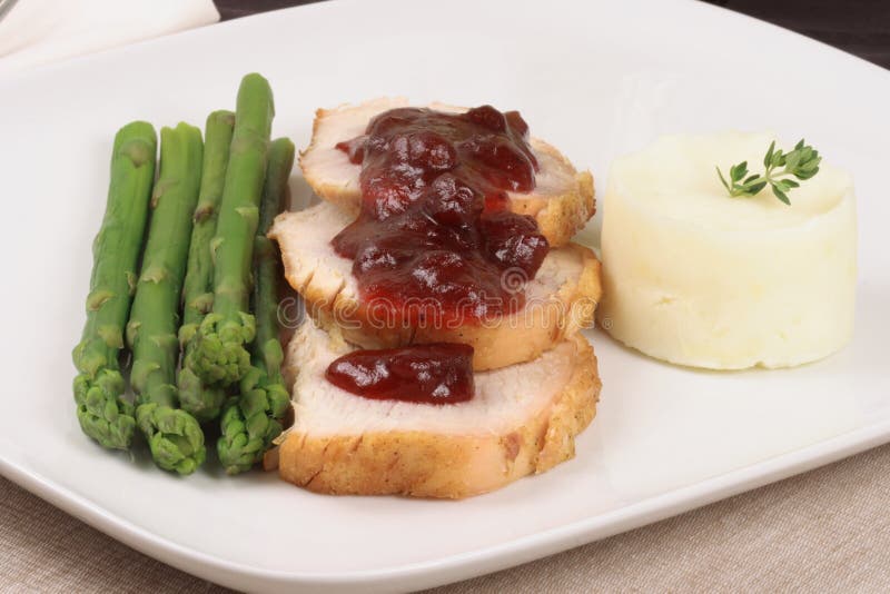 Oven roasted turkey plate stock image. Image of grilling - 5356959