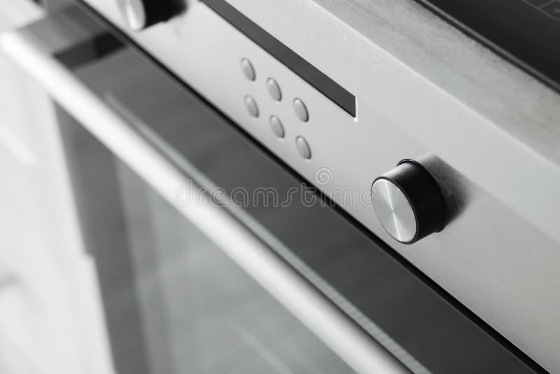 Oven Setting Panel with Display and Buttons Stock Image - Image of ...