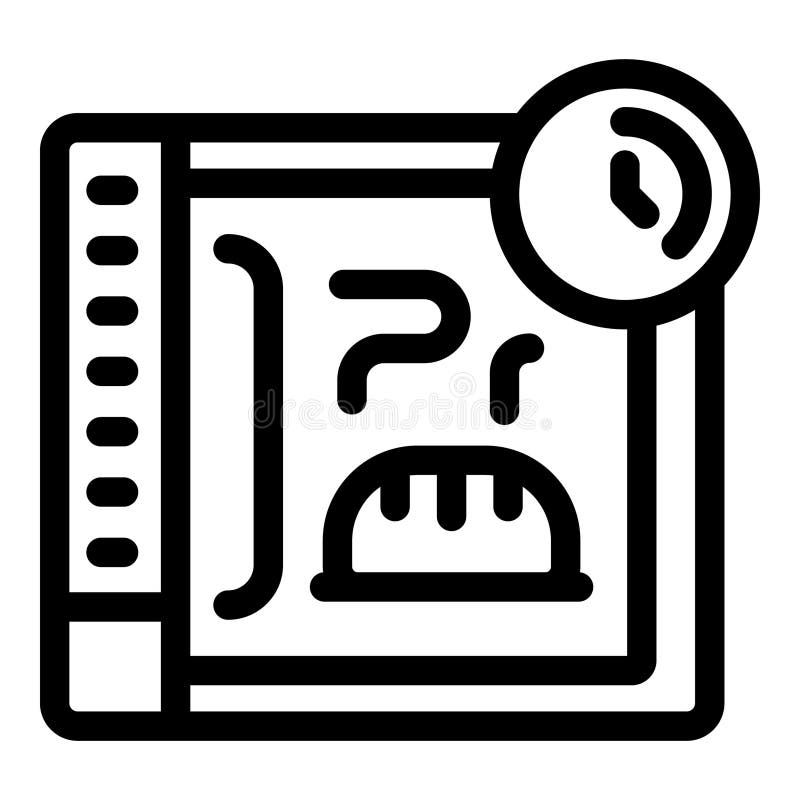 Oven Showing Cooking Time with Clock Icon Displaying Remaining Time ...