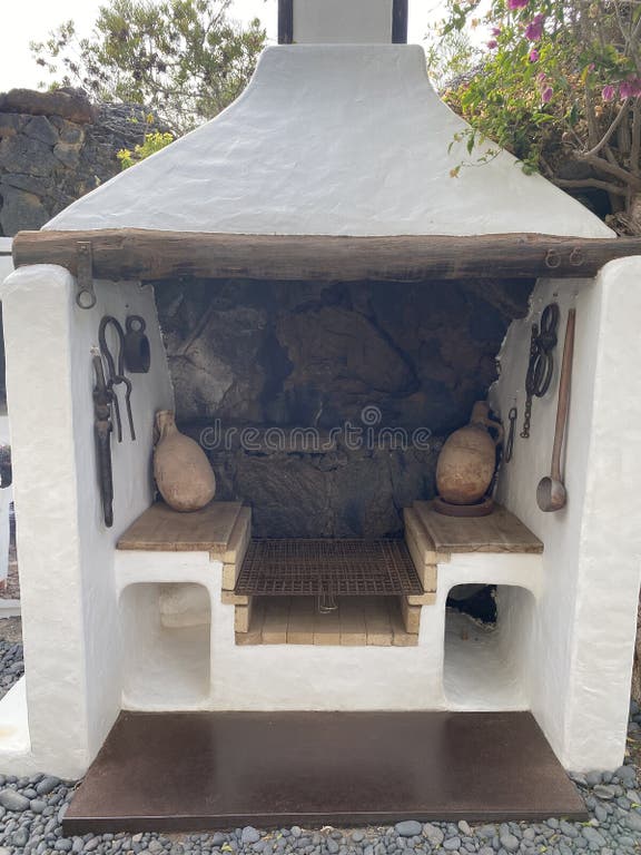 This is an Oven Specially for Barbecue, with a Pipe, Necessary Tools ...