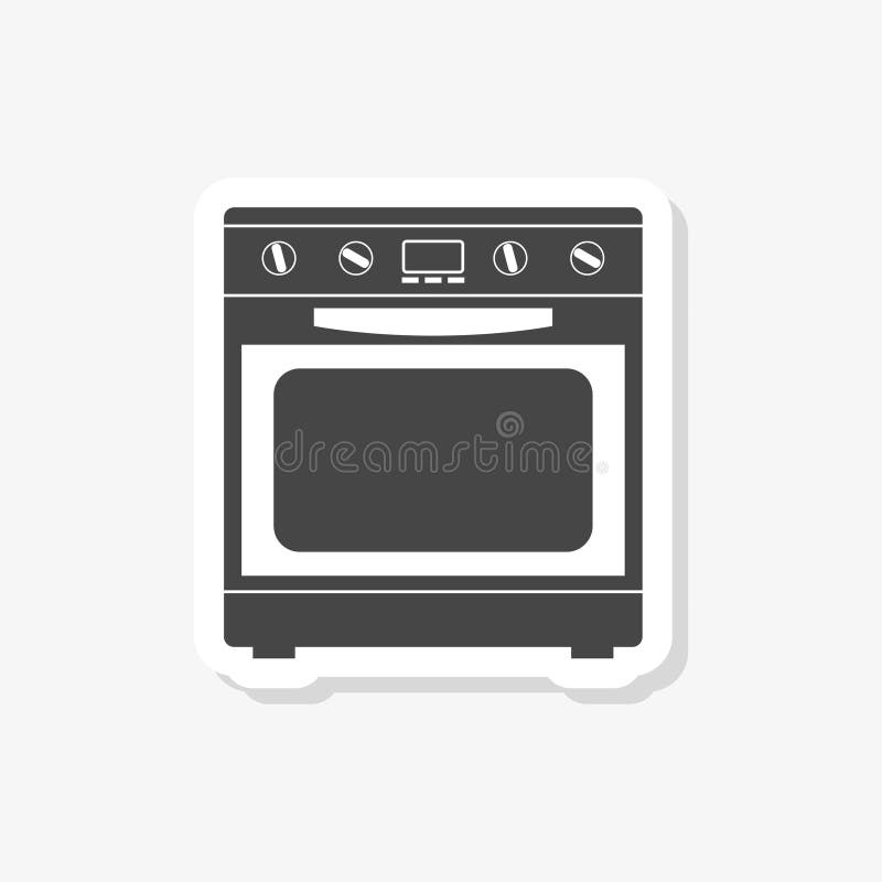 Oven Sticker, Stove Icon, Simple Vector Icon Stock Vector ...
