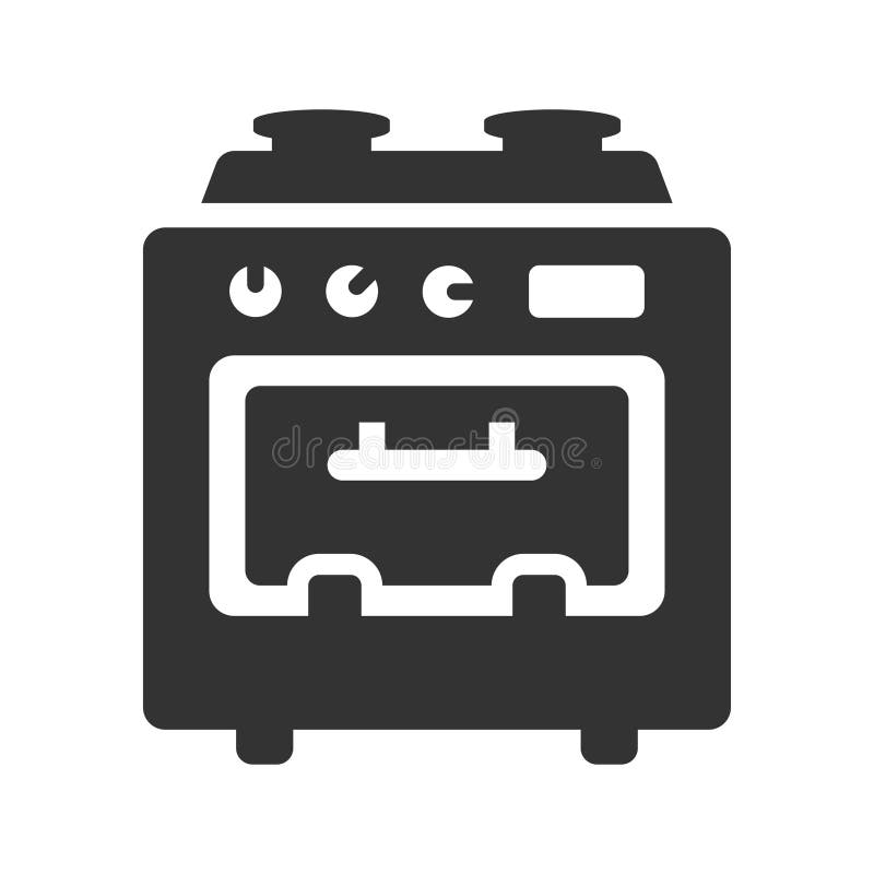 Oven stove icon stock vector. Illustration of symbol - 288037374