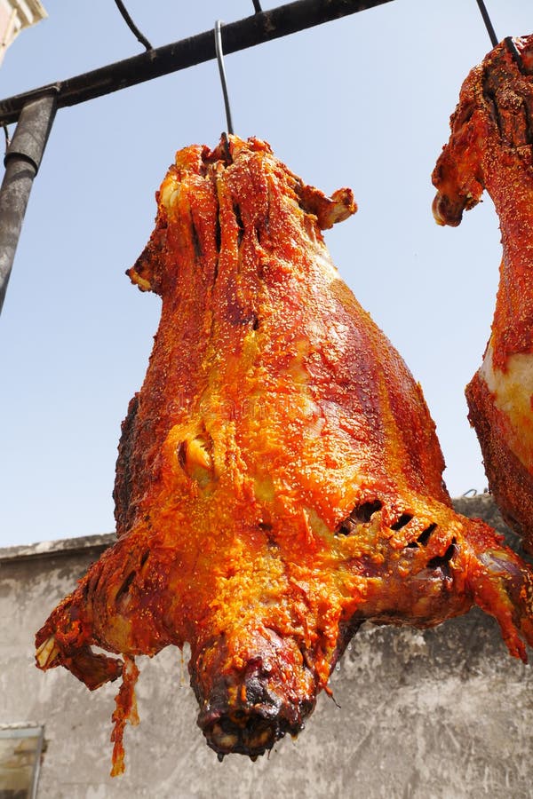 Oven Whole Sheep, Golden Barbecue Delicious Stock Photo - Image of ...