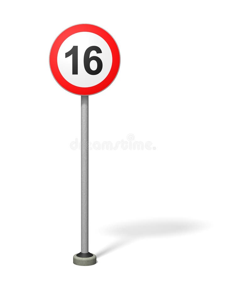 Over-16 Age Limit stock illustration. Illustration of transportation ...