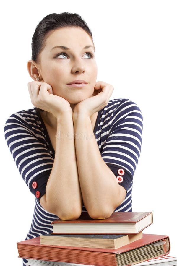 Over the books stock photo. Image of female, happiness - 15860082