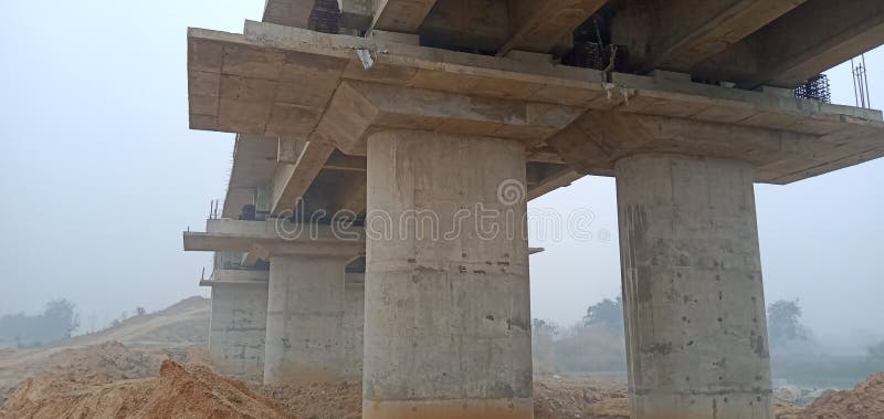 Over Bridge Main Pillar Photo Perfect Stock Photo - Image of forest ...