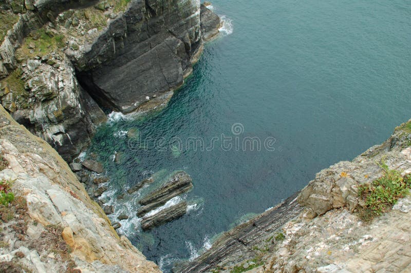 Over the cliff stock photo. Image of cliff, blue, overhanging - 921754