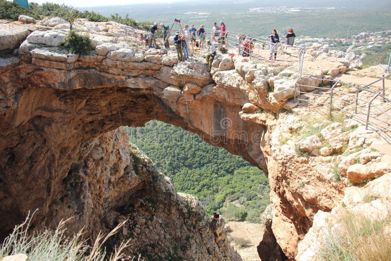 Arc cave stock image. Image of cliff, trees, abyss, rock - 4063409