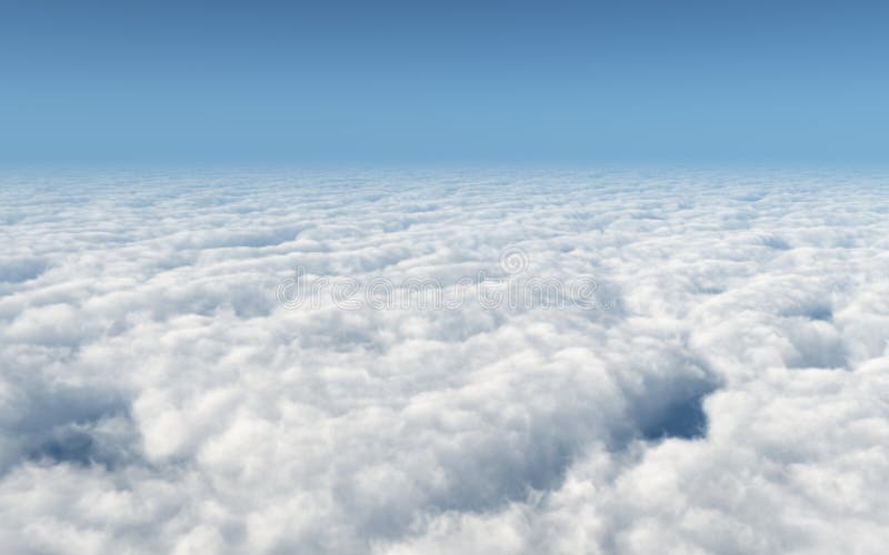 Above the Clouds - Cloudscape Stock Illustration - Illustration of ...
