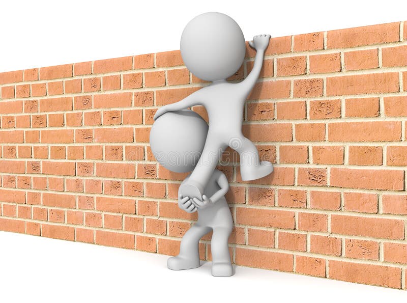 Over de Muur stock illustratie. Illustration of bouw - 49391208