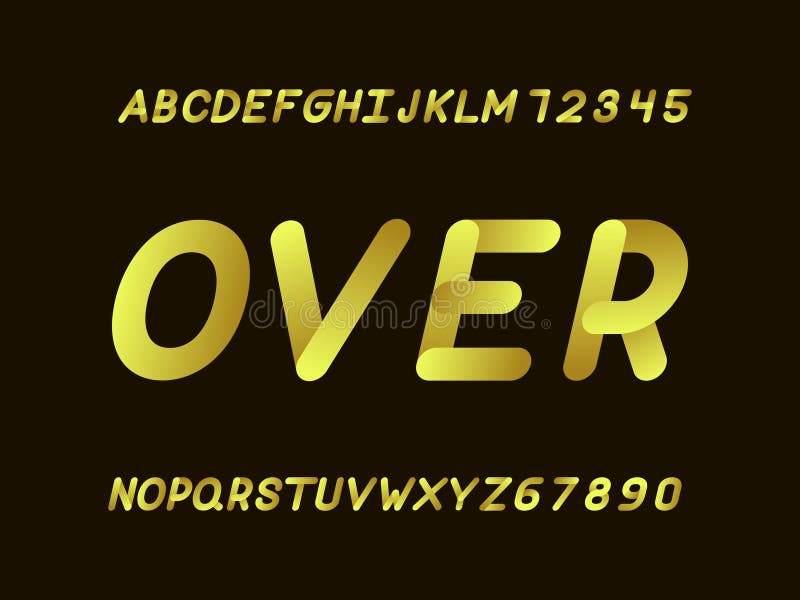 Over font. Vector alphabet stock vector. Illustration of isolated ...
