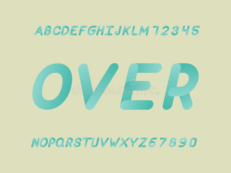 Over font. Vector alphabet stock vector. Illustration of abstract ...
