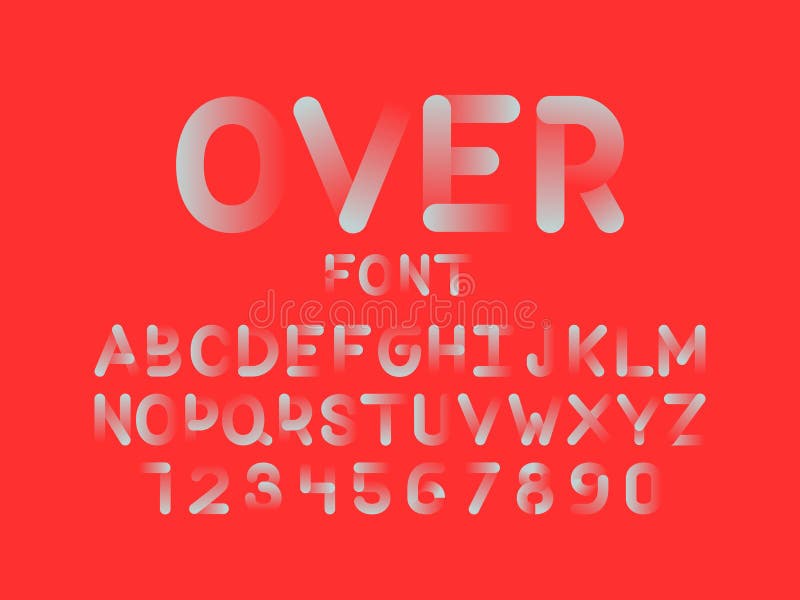 Over font. Vector alphabet stock vector. Illustration of text - 122335501