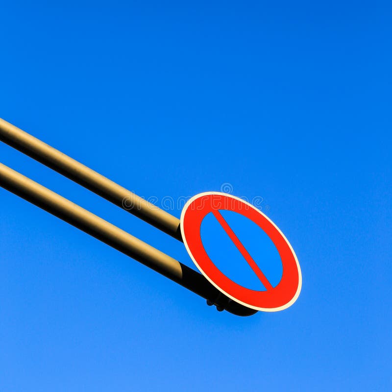 Over-Hang Traffic Sign stock photo. Image of prohibit - 41373508