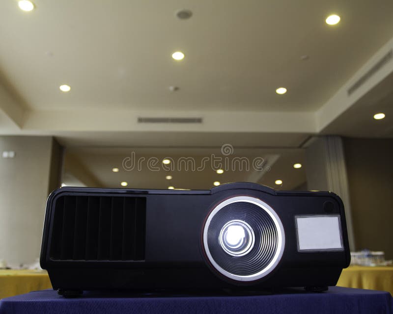Over Head Projector on the Seminar Stock Image - Image of modern, paper ...