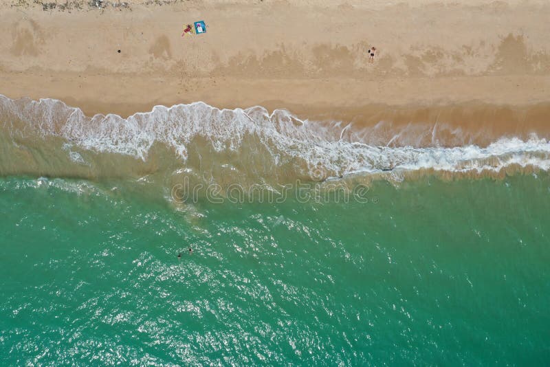 Over Head View of Beach in Hua Hin Thailand Stock Image - Image of ...