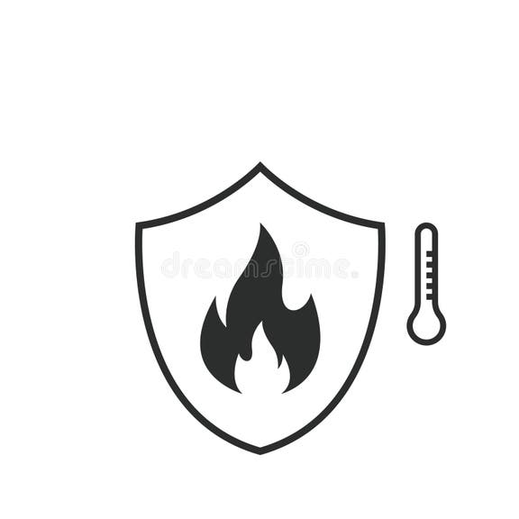 Over Heat Protection Icon Vector Concept Design Template Stock Vector ...